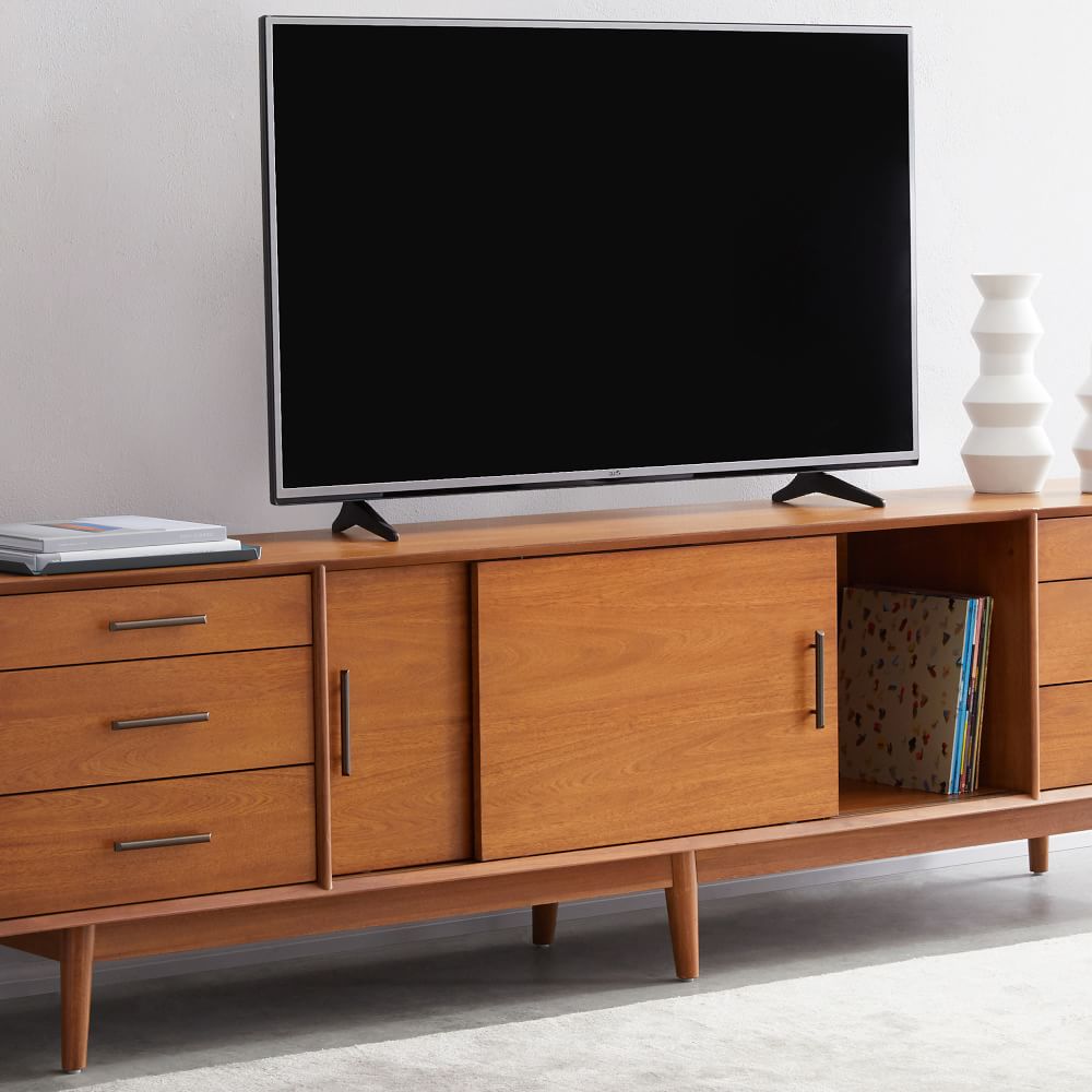 West elm media console mid century store